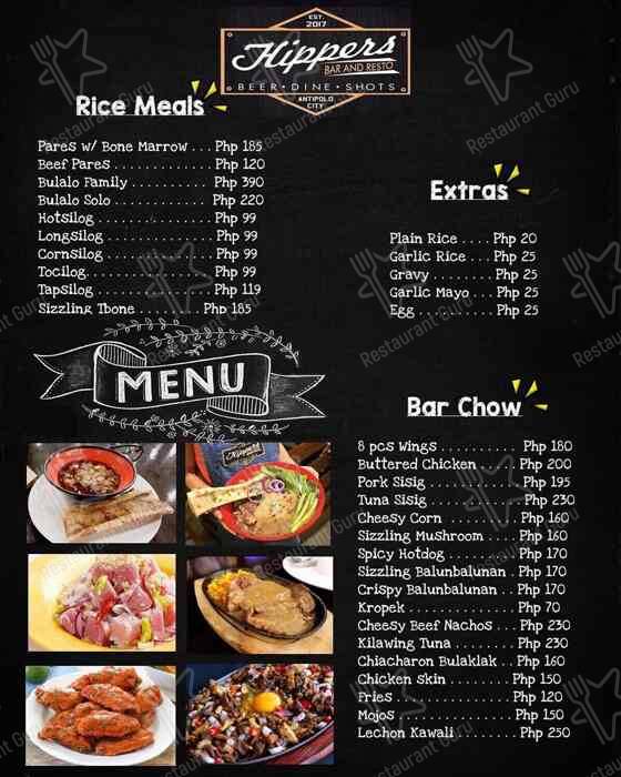 Menu at Hippers Bar and Resto Antipolo, Antipolo, Sumulong Hwy