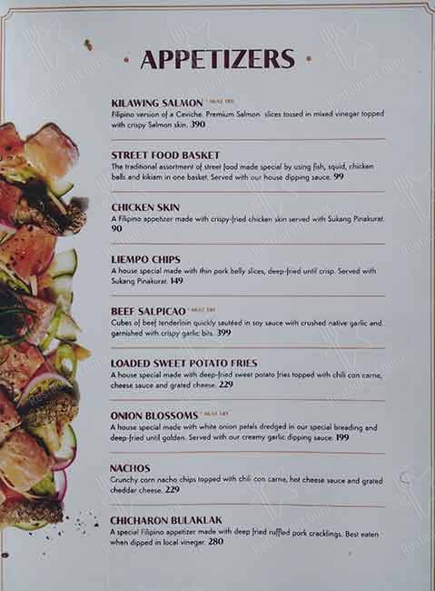 Menu at Max’s Kabisera restaurant, Taguig, 716 Bonifacio High Street