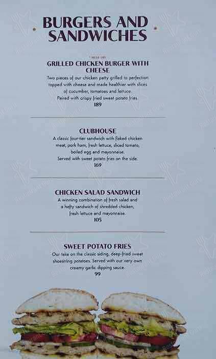 Menu at Max’s Kabisera restaurant, Taguig, 716 Bonifacio High Street