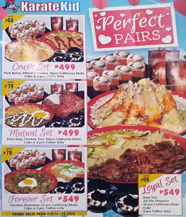 Menu at Karate Kid fast food, Mandaluyong, Bldg A SM Megamall