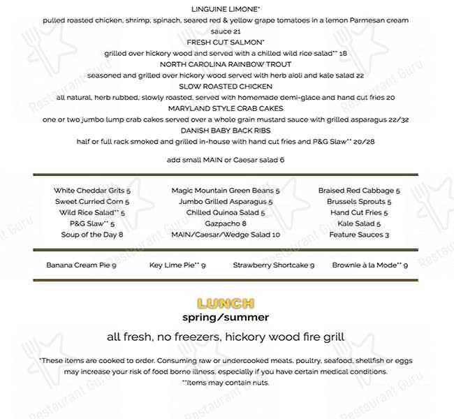 Menu at 131 MAIN Restaurant, Charlotte, Fairview Rd #100