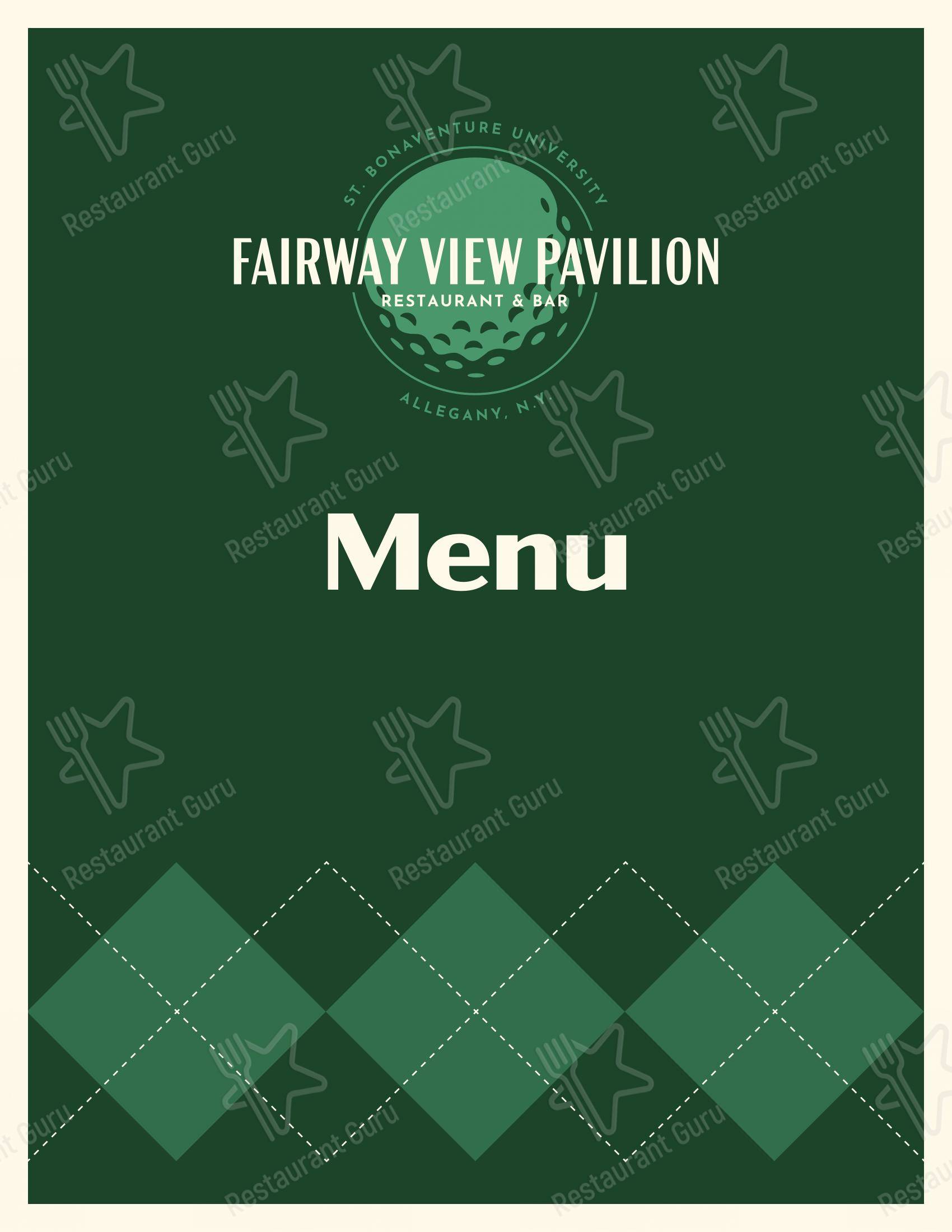 Menu at Fairway View Pavilion pub & bar, Allegany, NY-417