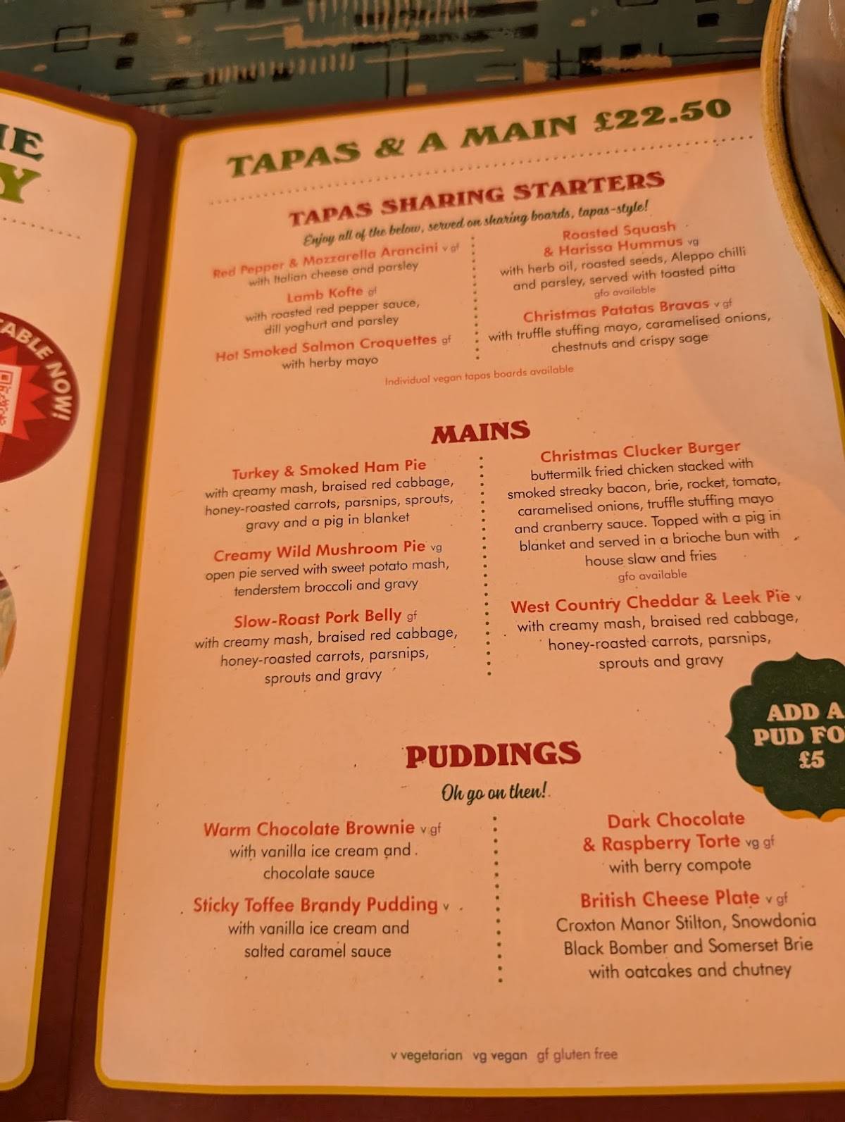 Menu at Piccolo Lounge restaurant, Ely