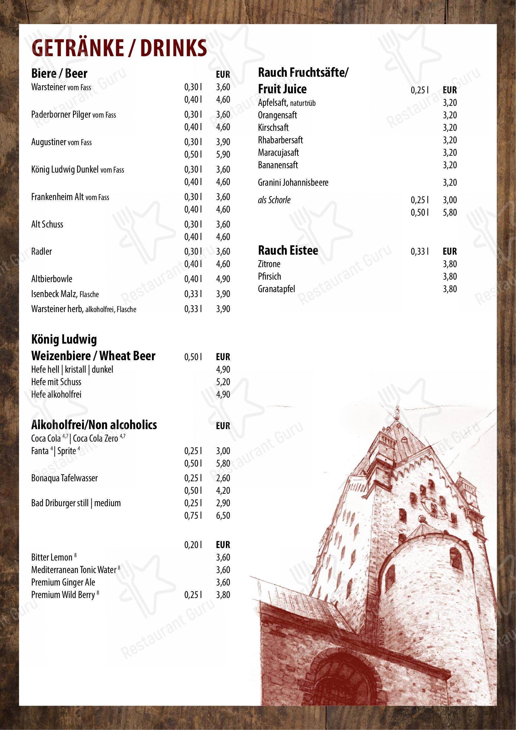 Speisekarte von Deutsches Haus restaurant, Paderborn