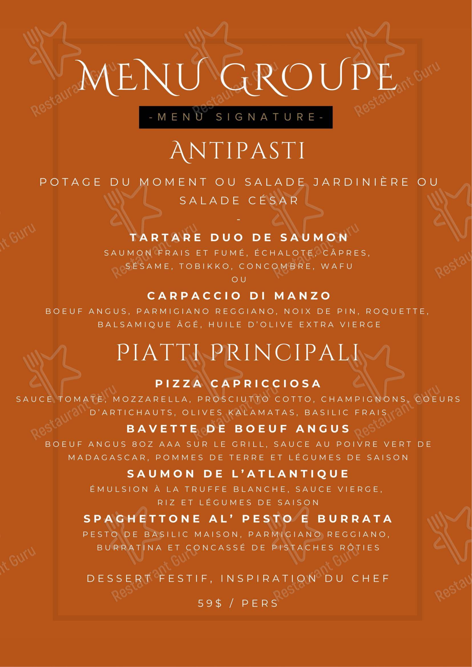 Menu au Restaurant Le Four De Saint-Eustache, Saint-Eustache