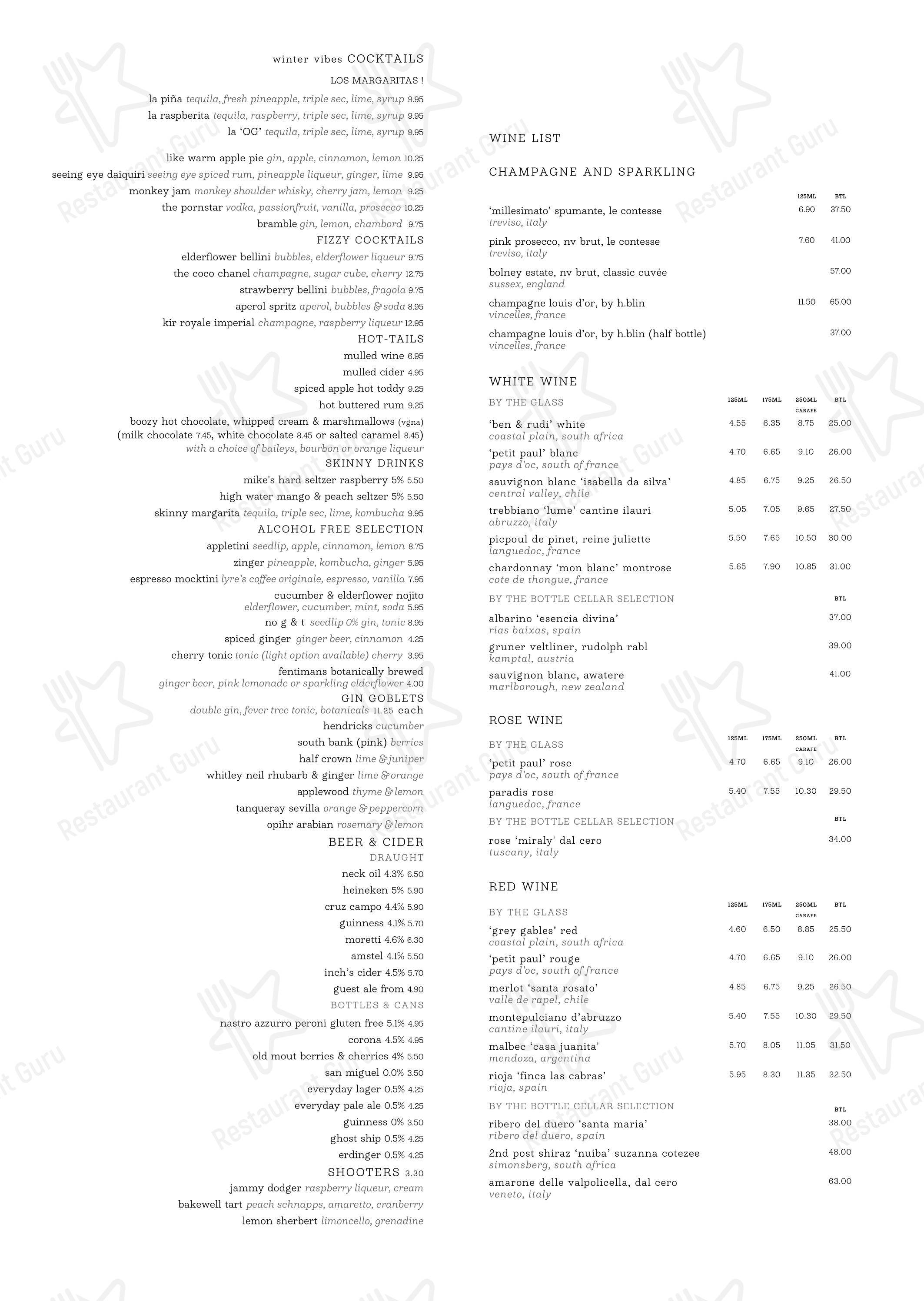 Menu at The Crown pub & bar, Henlow, 2 High St