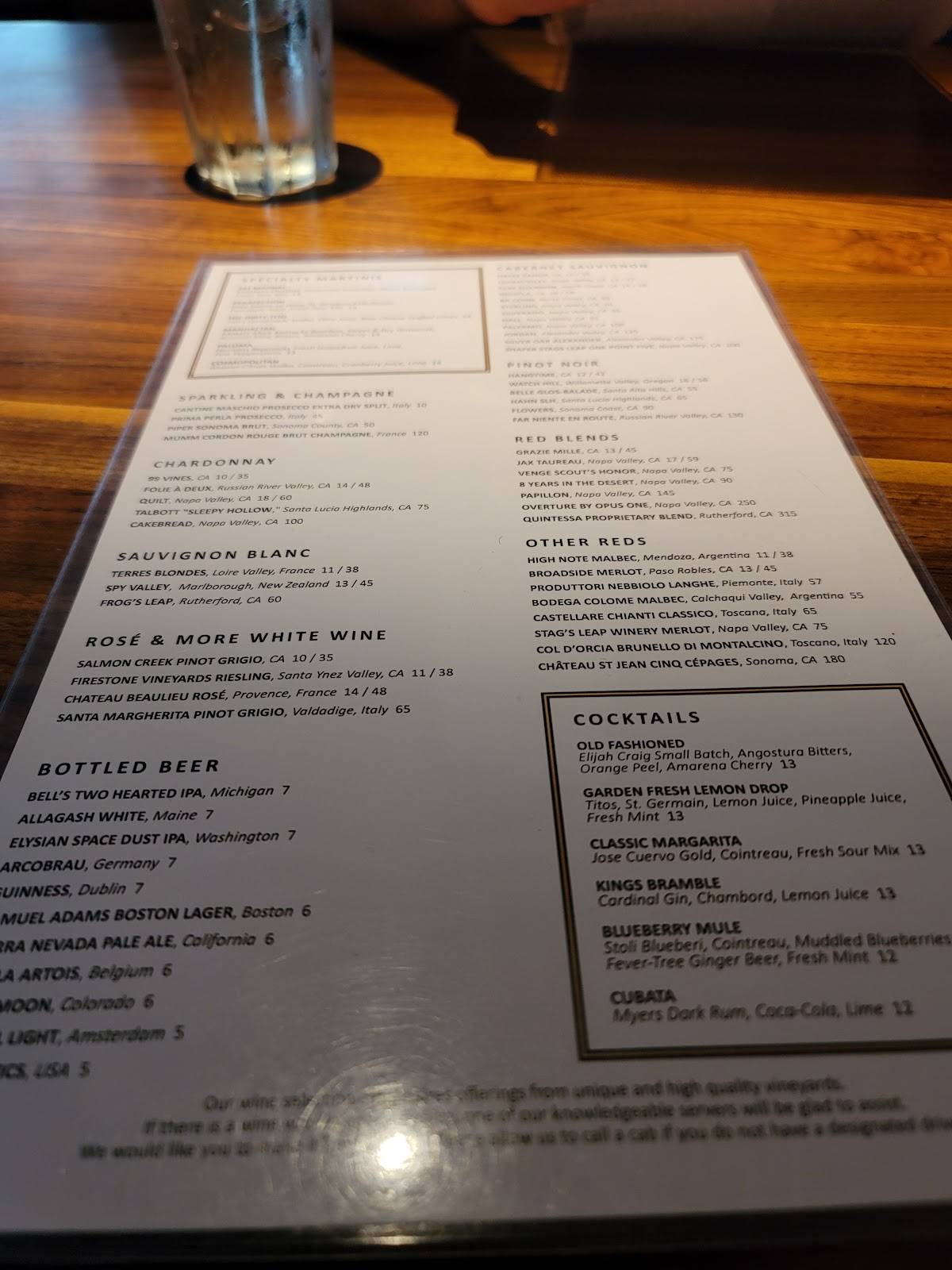 Menu at 131 MAIN Restaurant, Charlotte, Fairview Rd #100