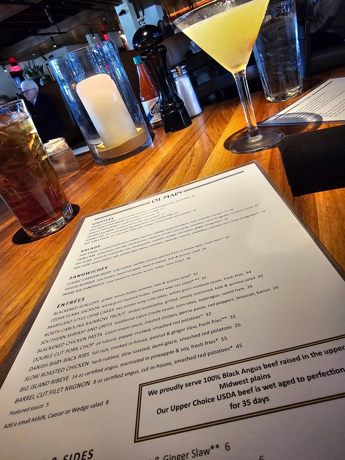 Menu at 131 MAIN Restaurant, Charlotte, Fairview Rd #100