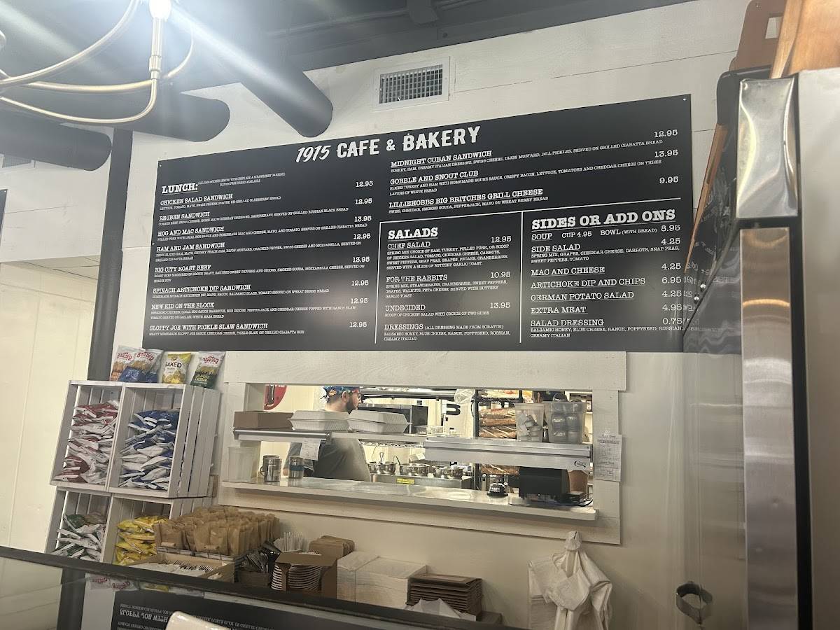Menu at 1915 Cafe & Bakery, Harrison