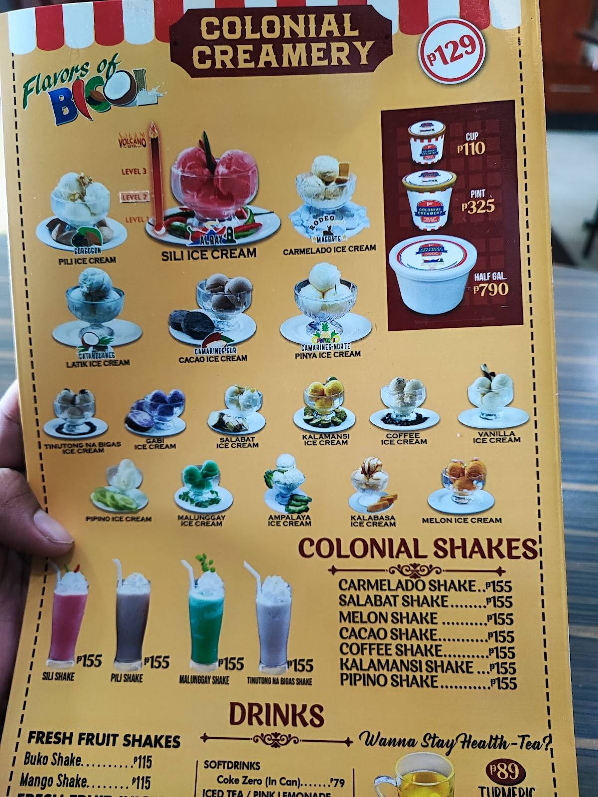 Menu at 1st Colonial Grill restaurant, Legazpi City, 4QW2+62M