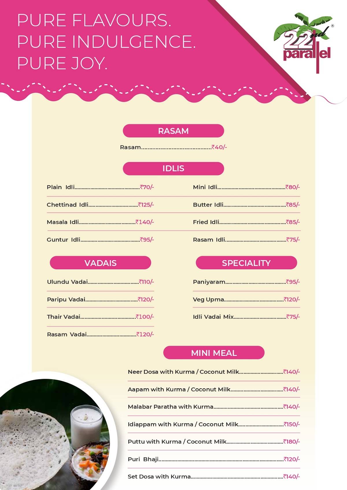 Menu at 22nd Parallel, Vadodara, First Floor Tapan Building Jetalpur ...