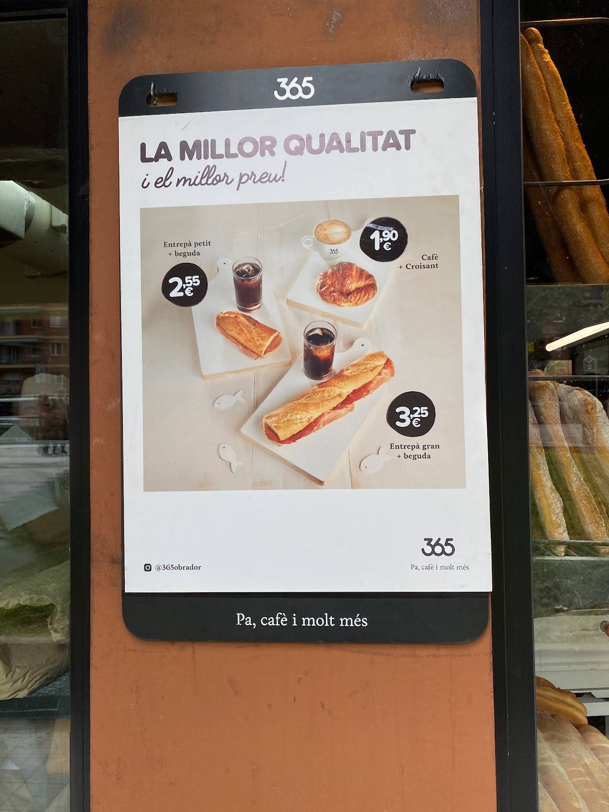 Carta de 365 Café, Barcelona, C/ de Llull
