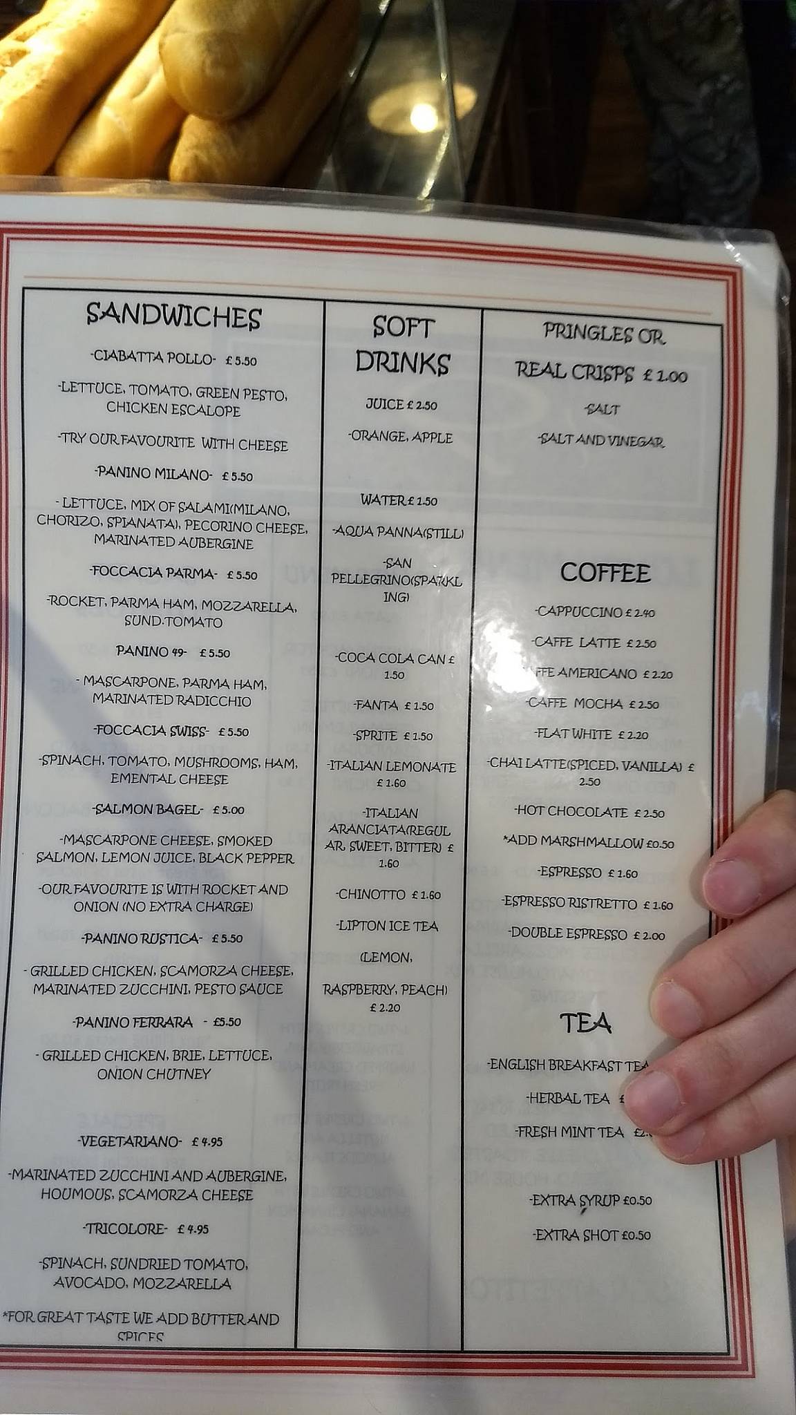 Menu at 49 Cafe, London