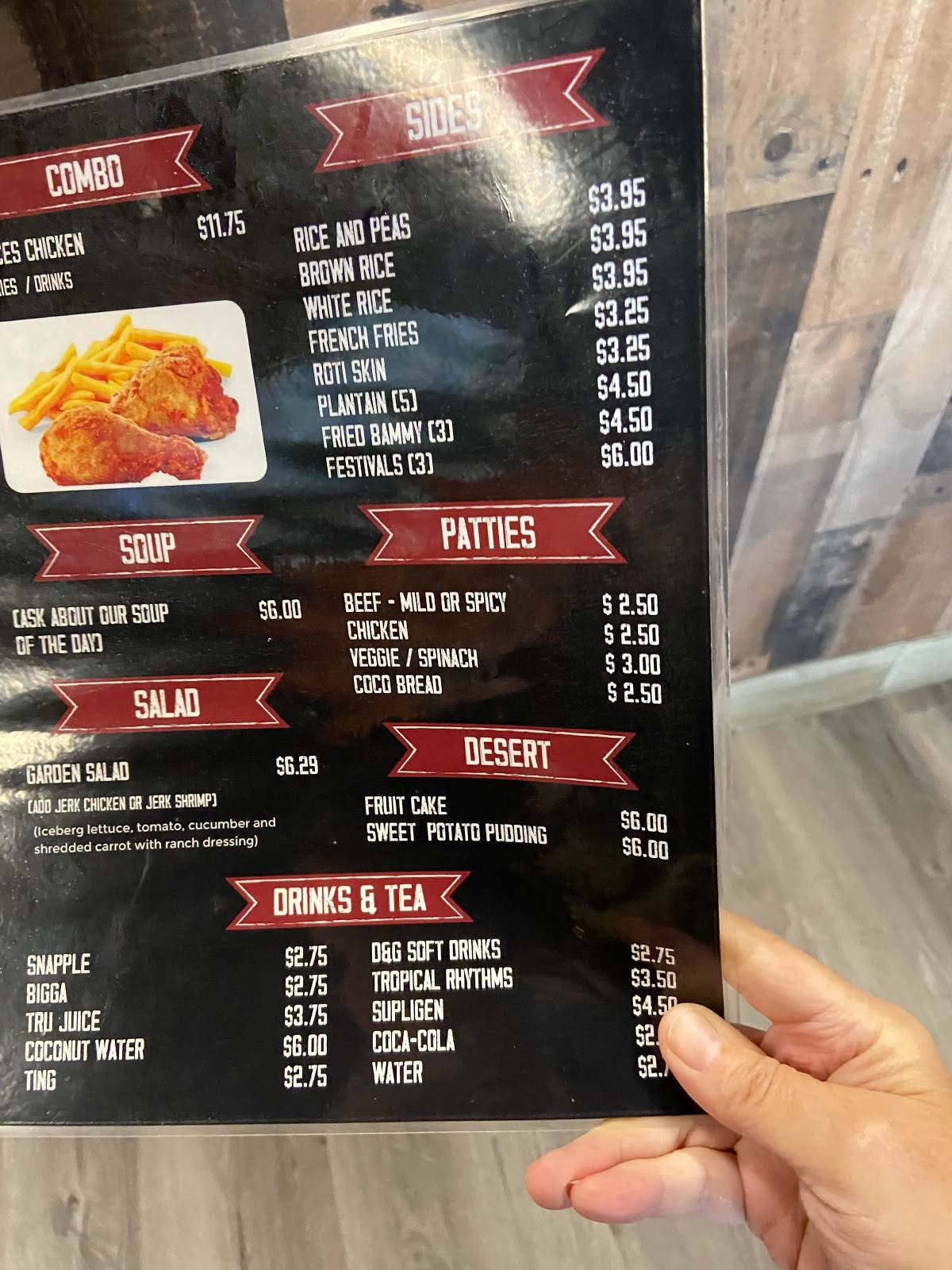 Menu at 876 NyamMinz Jamaican Cuisine restaurant, Marietta