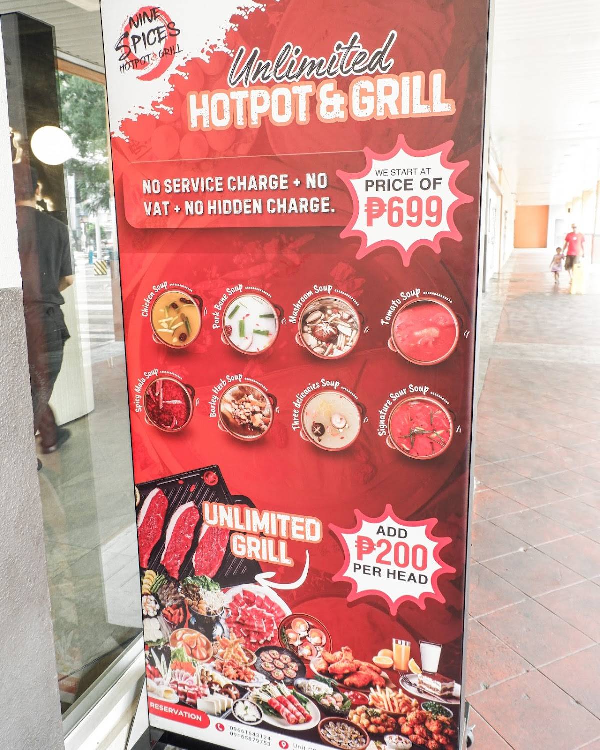 Menu at Nine Spices Hotpot and Grill restaurant, Mandaluyong