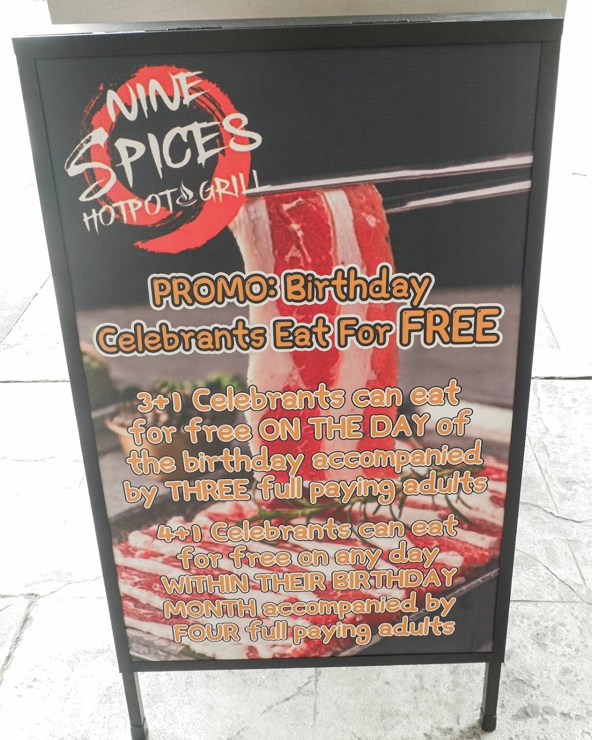 Menu at Nine Spices Hotpot and Grill restaurant, Mandaluyong