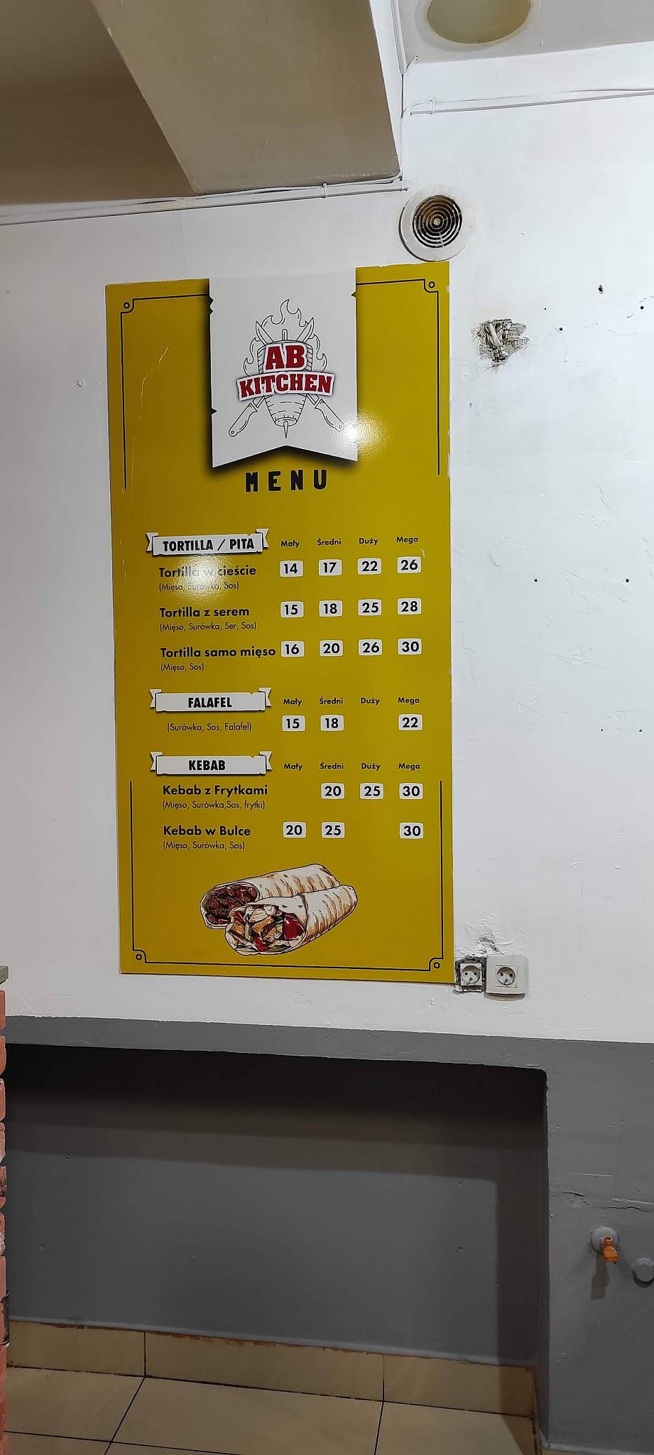 Menu at AB Kitchen restaurant, Zawiercie