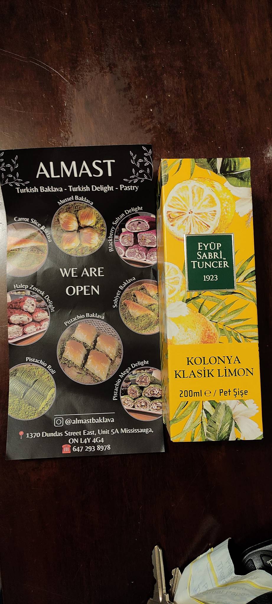 Menu at Almast Turkish Dessert desserts, Mississauga