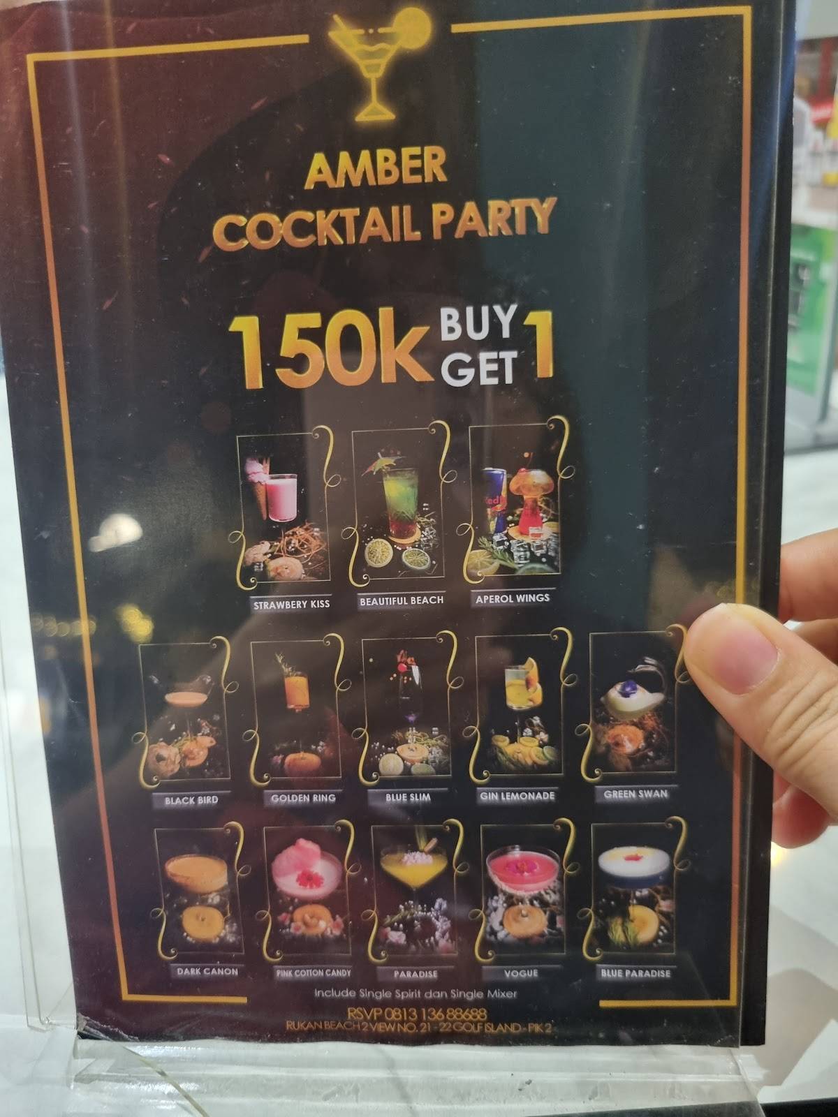 Menu at AMBER Jakarta (Kitchen, Bar & Lounge), Jakarta