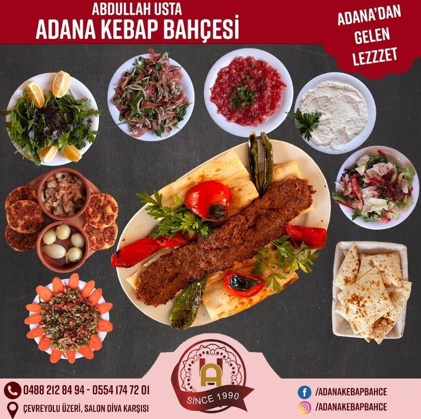 Carta de Abdullah Usta - Adana Kebap Bahçesi - Batman Kebap, Batman