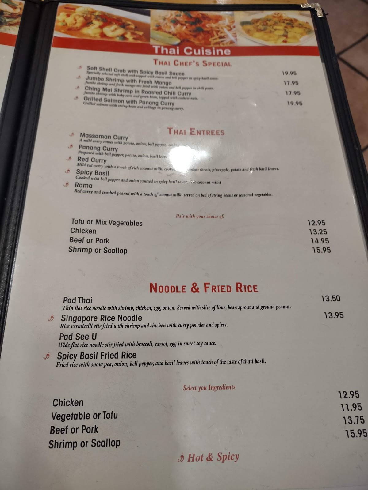 Menu at Ably Asian Cuisine restaurant, Jasper