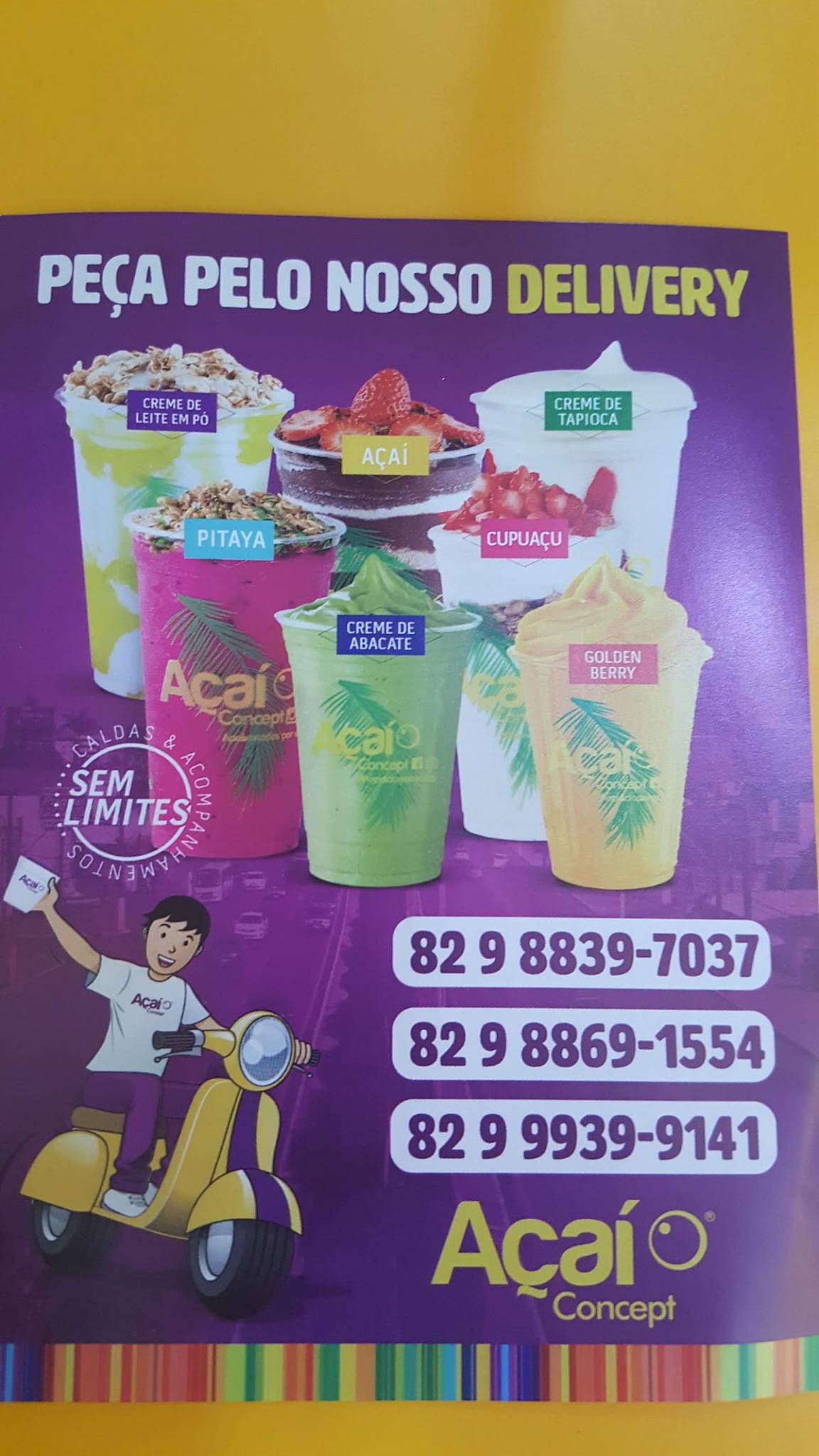 Menu em Açaí Concept, Maceió, R. Luis Pitombo Laranjeiras