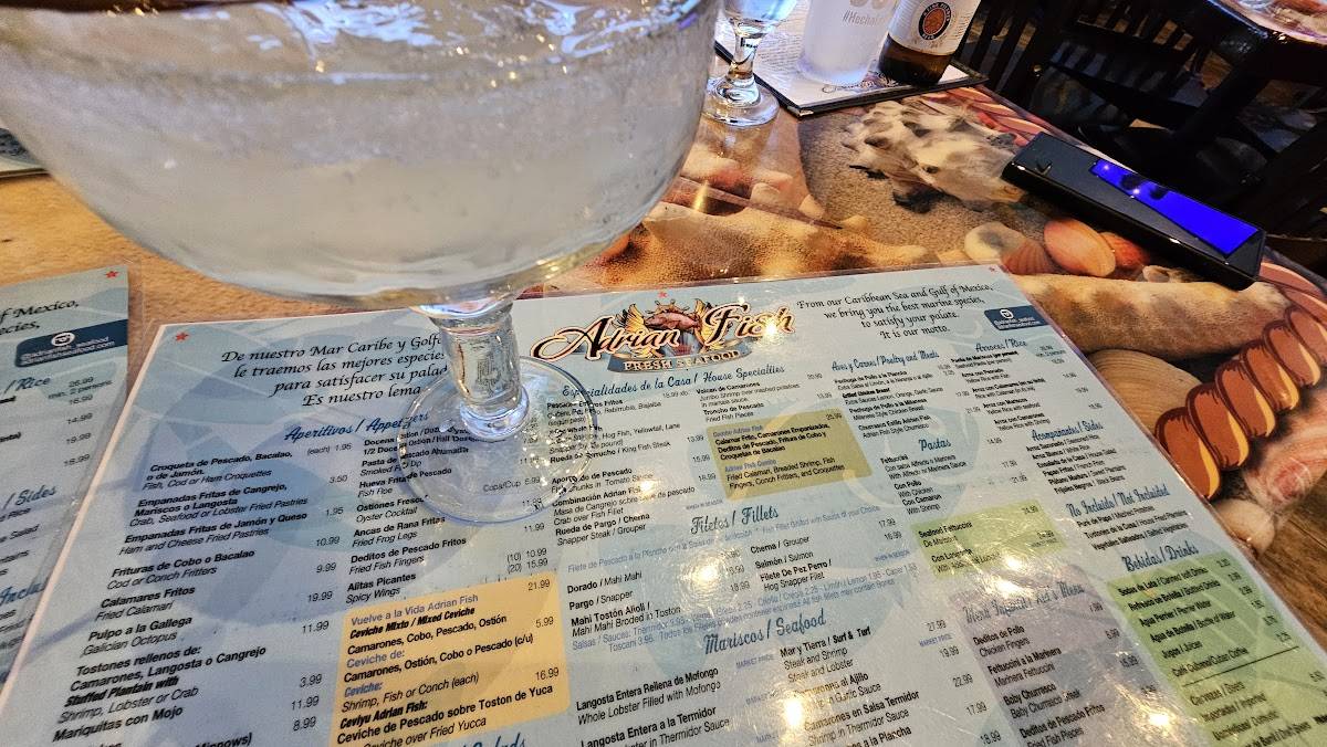 Carta de Adrian Fish Market & Restaurant, Hialeah Gardens