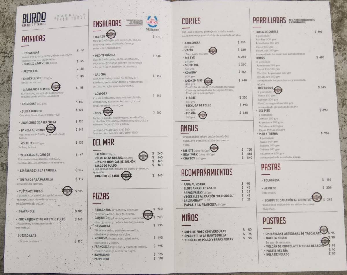 Carta de Burdo Parrilla Pública, Aguascalientes
