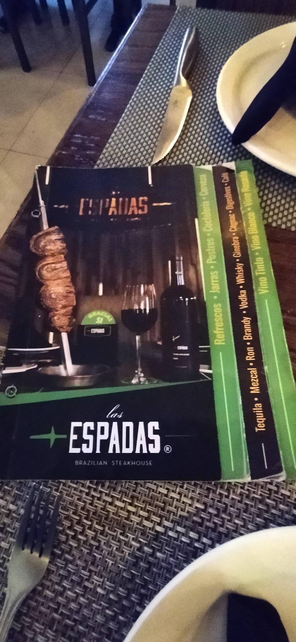 Carta de Las Espadas - Brazilian Steakhouse, Aguascalientes