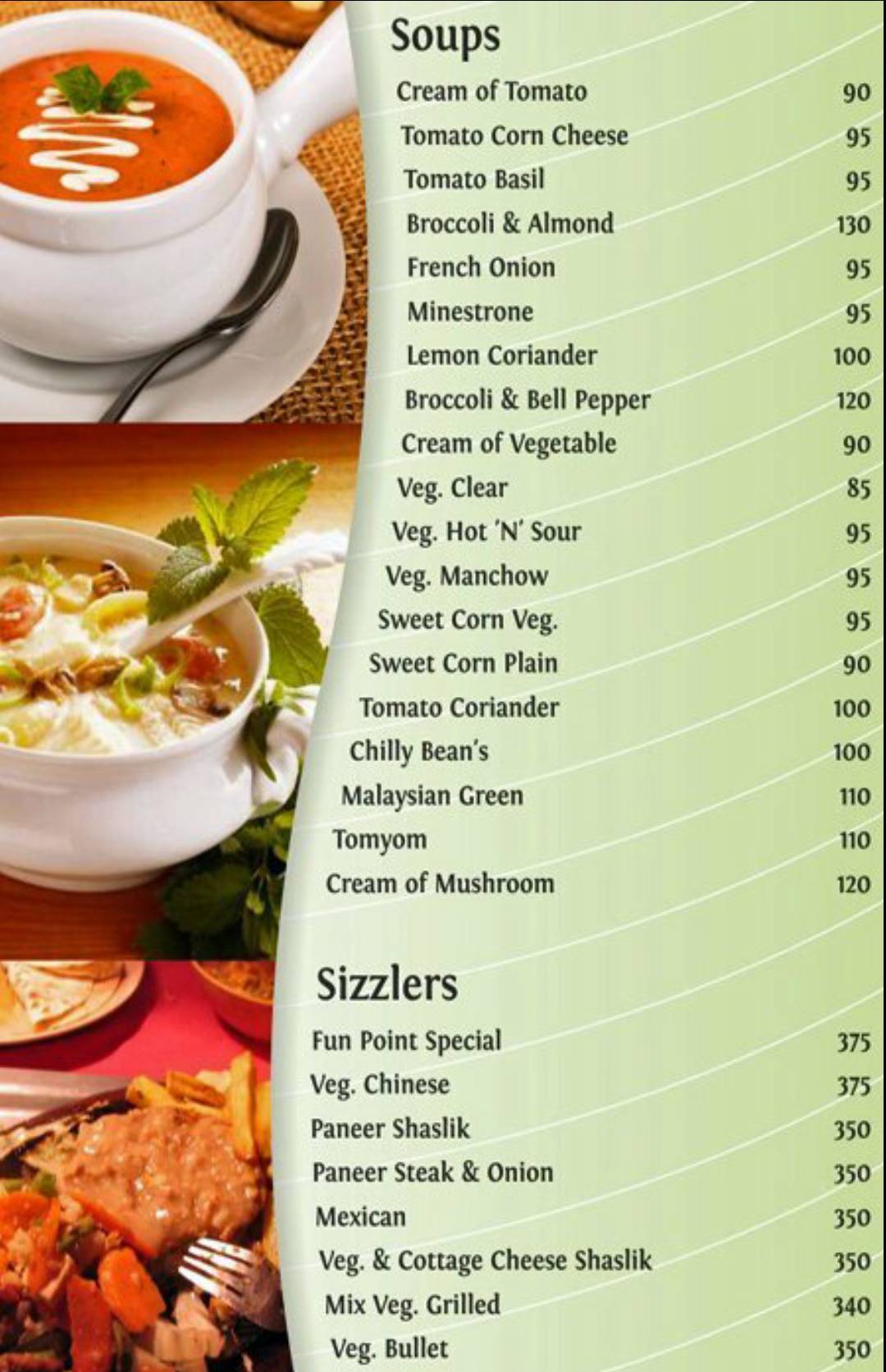 Menu at Funpoint Garden Restaurant, Ahmedabad, Tapovan Cir