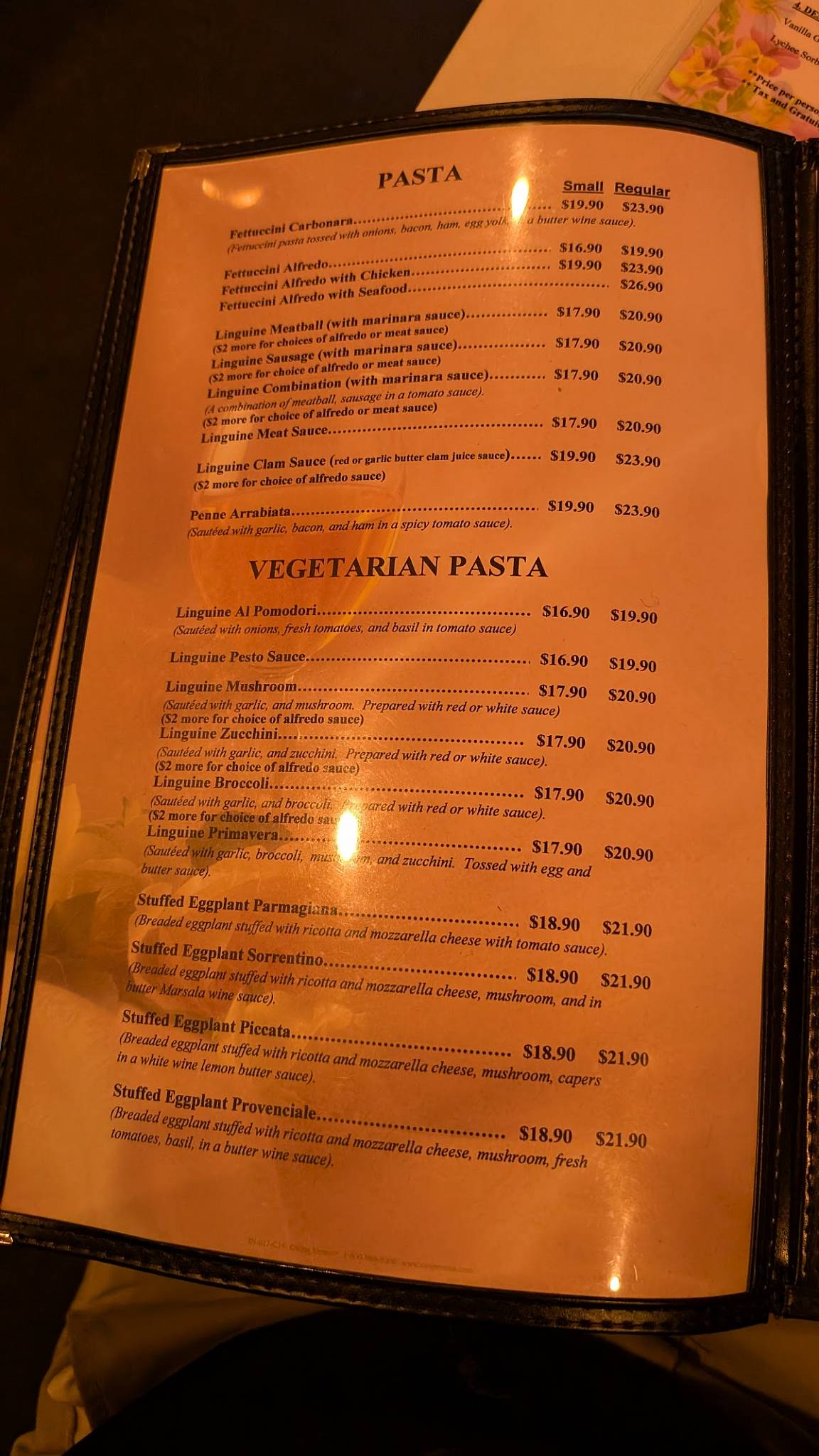 Menu at Palazzo Ristorante Italiano restaurant, Aiea, 99-080 Kauhale St ...