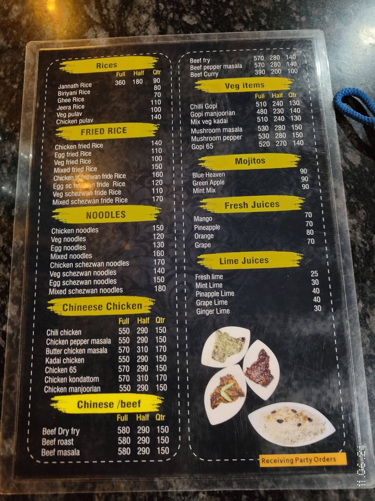 Menu at Al Taj Resto Cafe, Kakkanad
