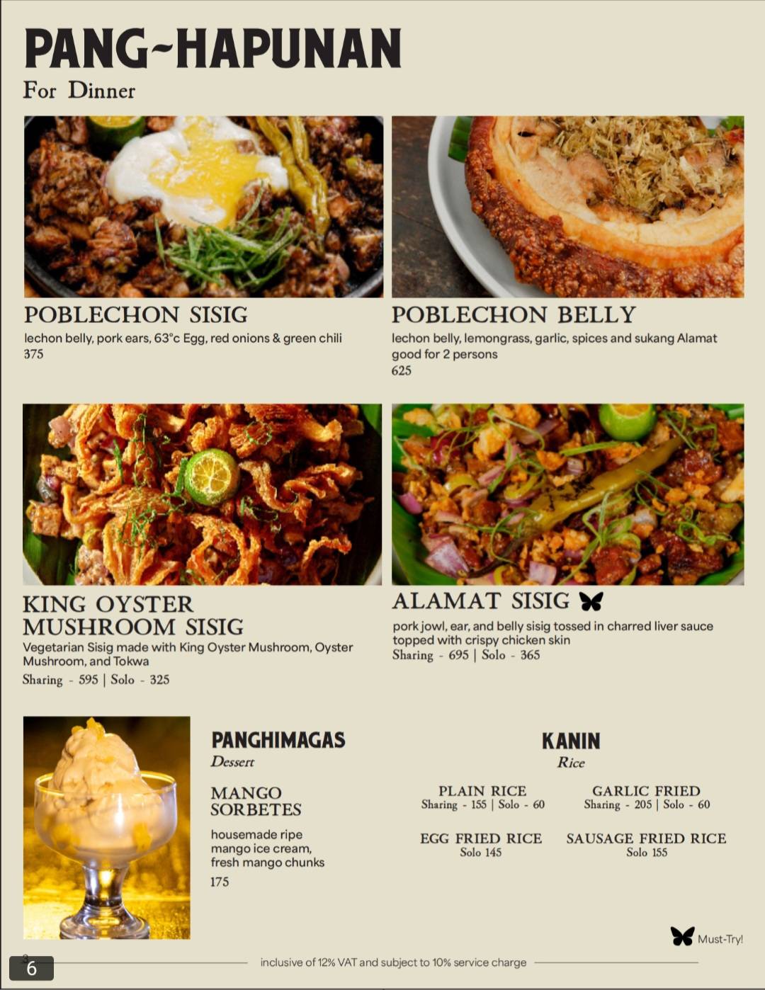 Menu at Alamat Filipino Cuisine restaurant, Makati