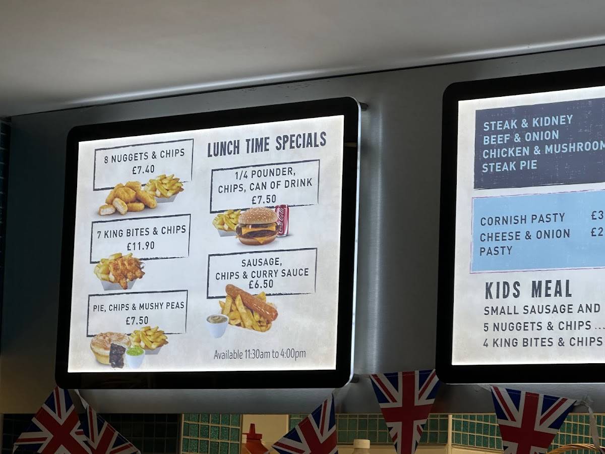 Menu at Oh My Cod fast food, Aldershot