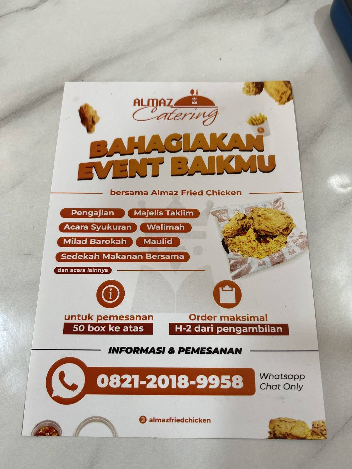 Carta del restaurante Almaz Fried Chicken Galuh Mas, Karawang