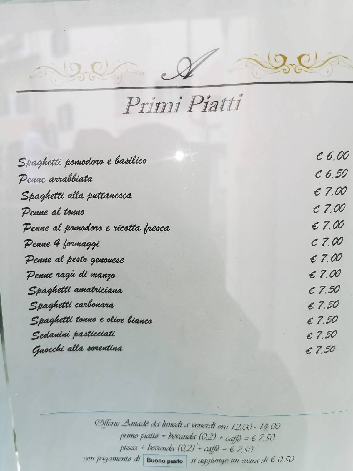 Menu da Amadé ristorante, Bolzano