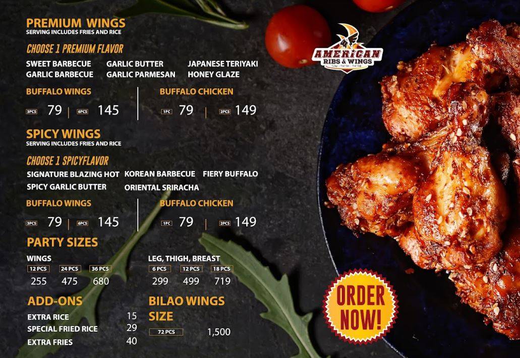 Carta del restaurante American Ribs and Wings House, Labo, Bautista
