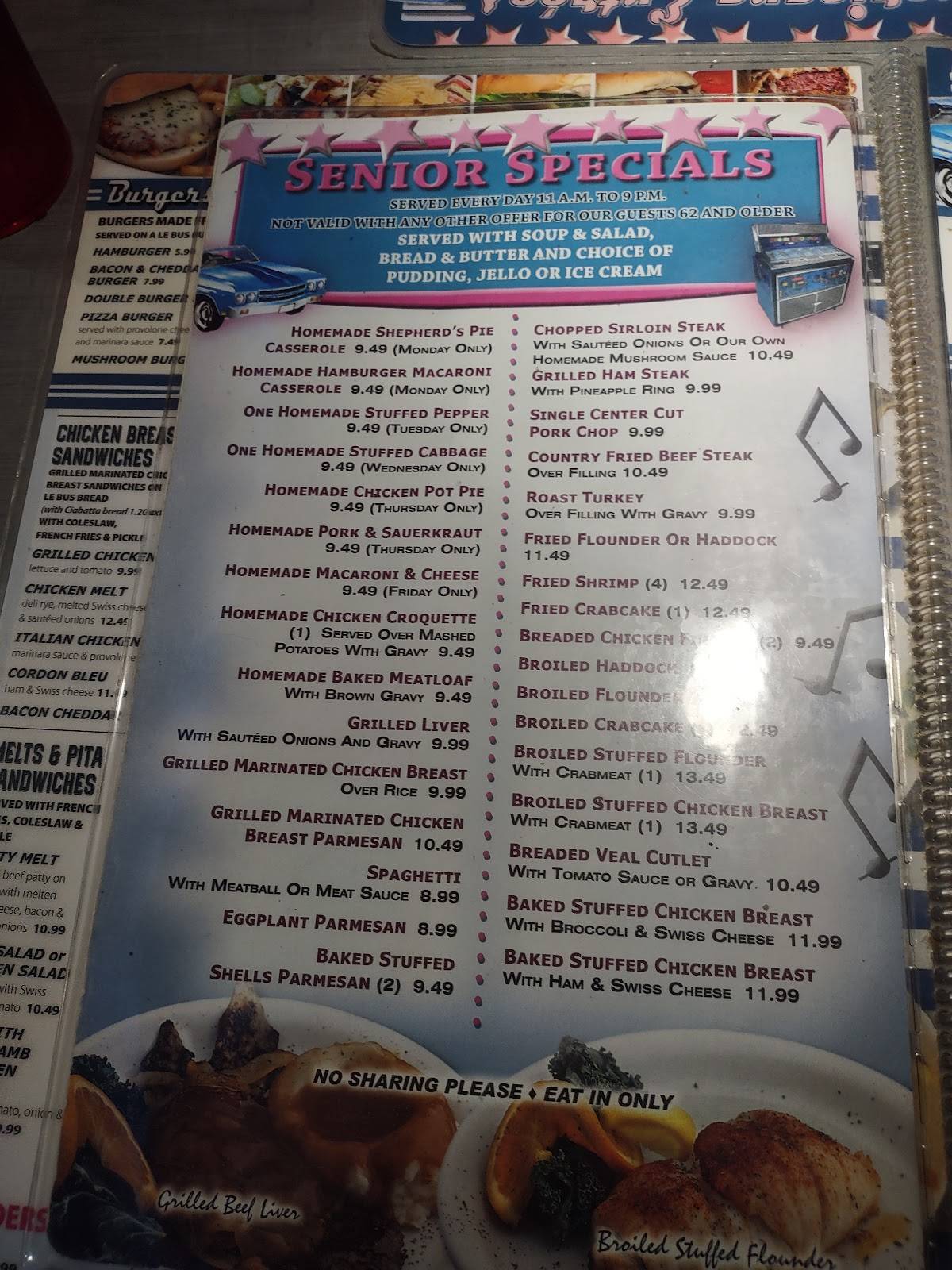 Menu at Americana Diner restaurant, Bechtelsville, 682 PA-100