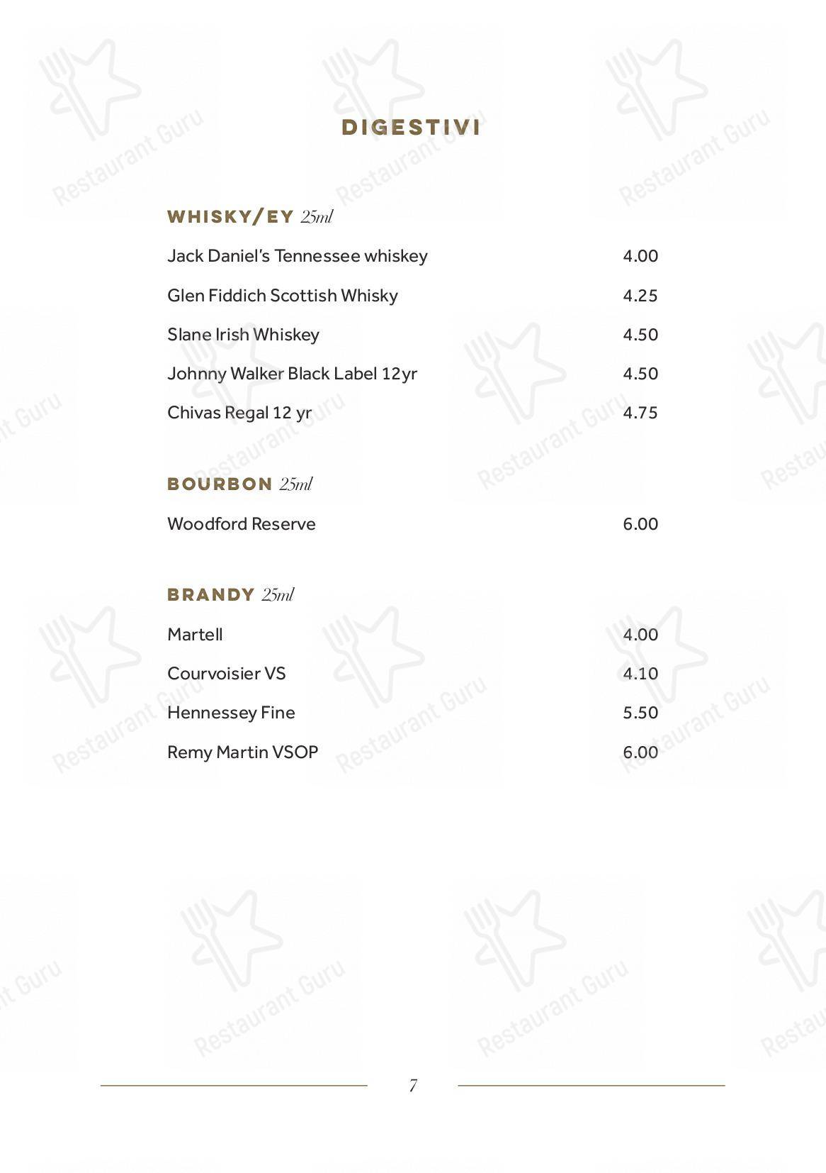 Menu at Zaza restaurant, Amersham