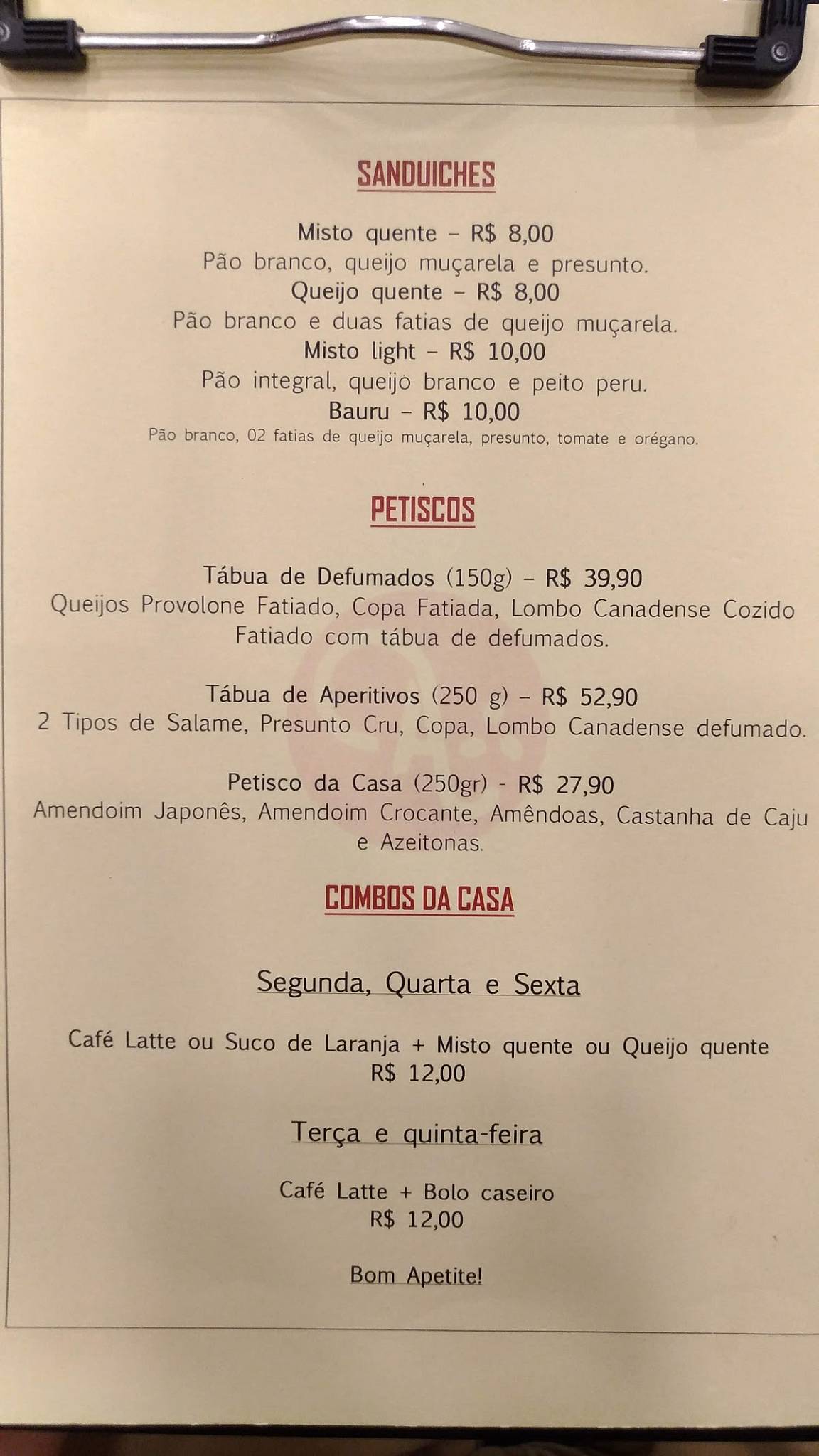 Menu em Amora Café Gourmet, Curitiba