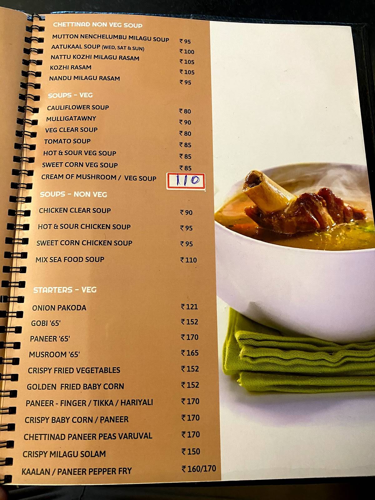 Menu at Anjappar Chettinad Restaurant Perambur, Chennai
