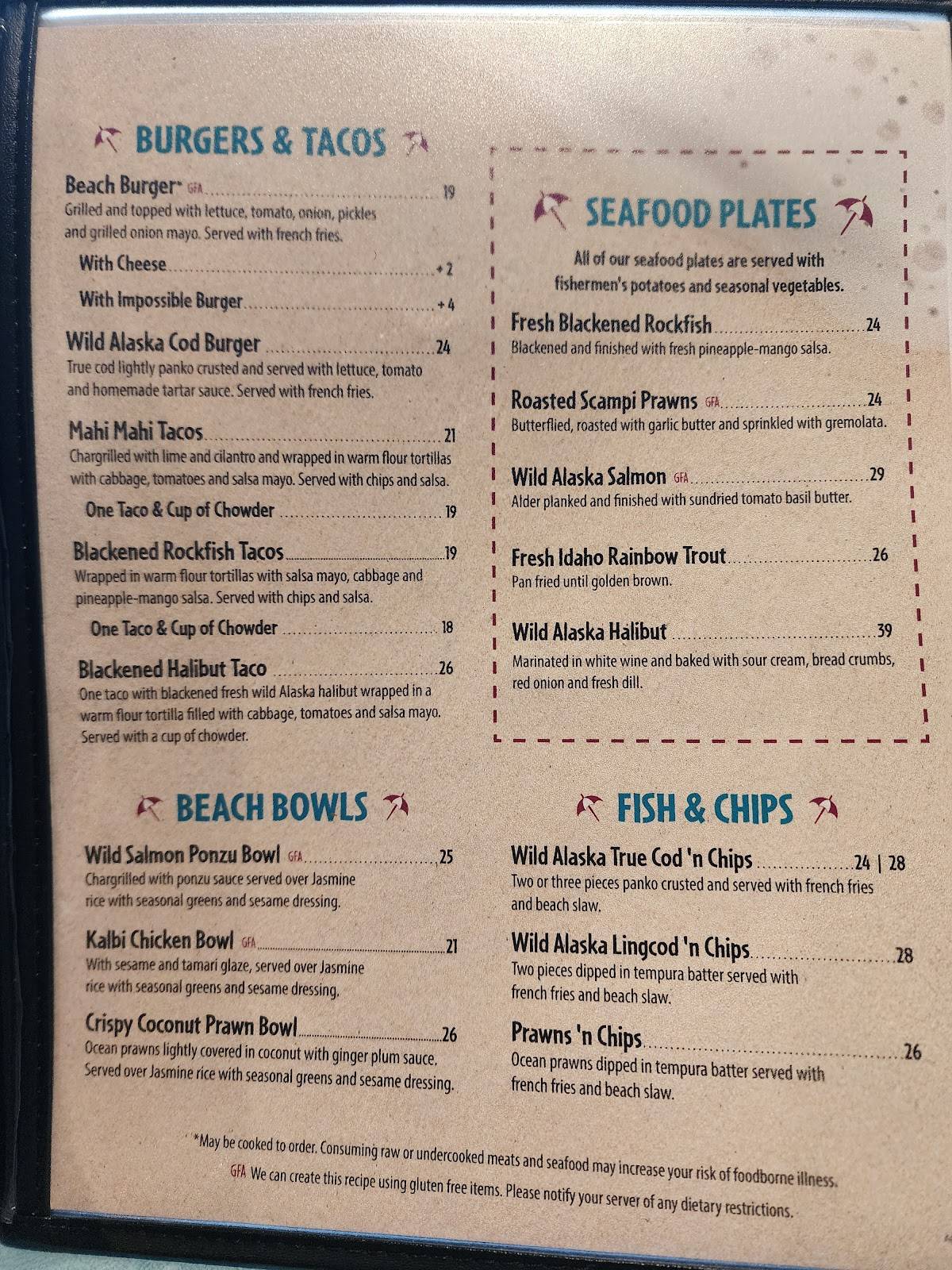 Menu at Anthony's HomePort Edmonds pub & bar, Edmonds, 456 Admiral Way