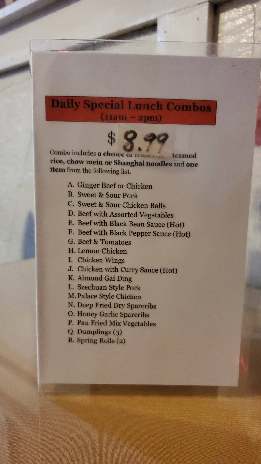 Menu at Apple Inn Chinese Restaurant, Calgary