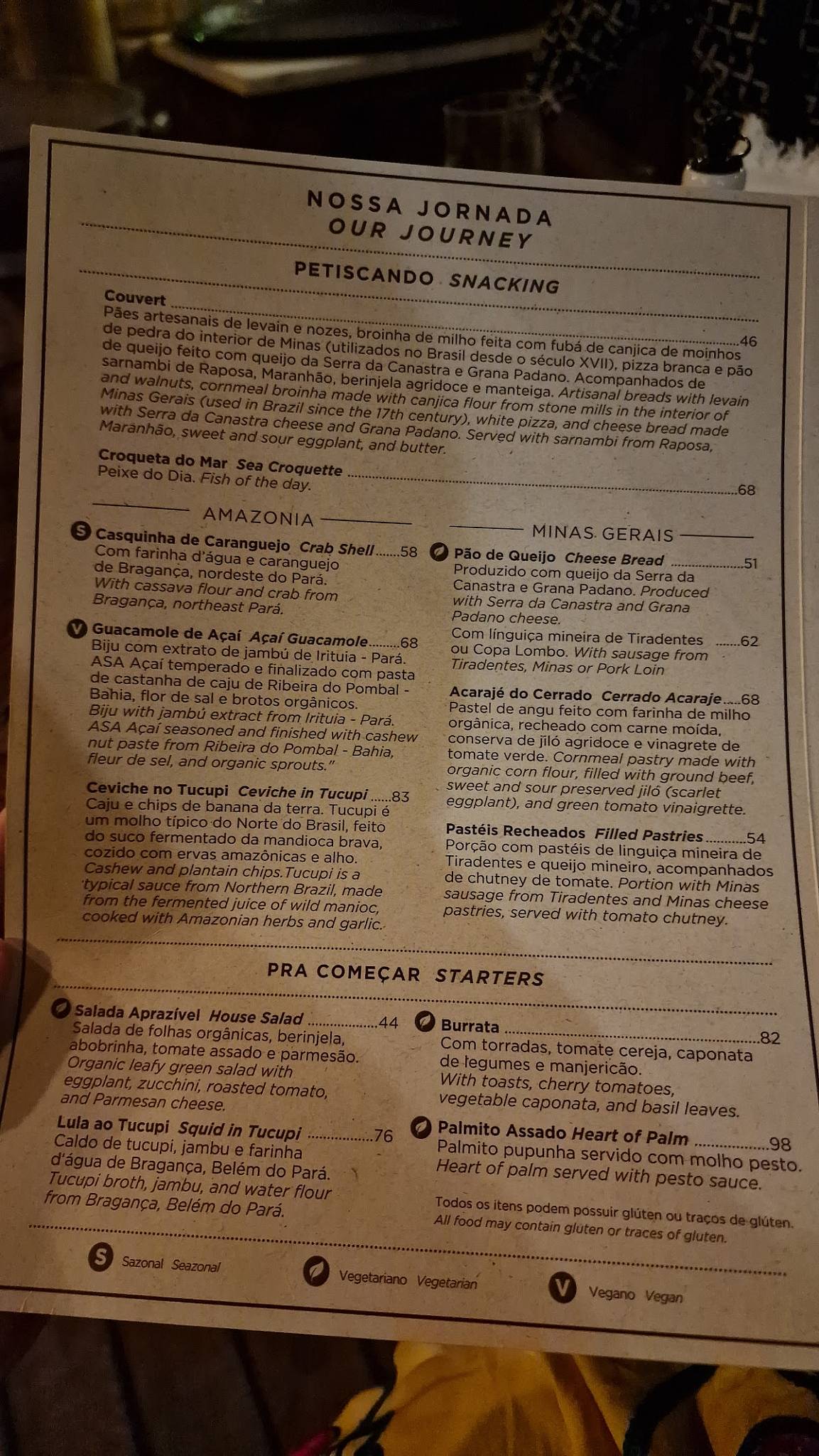 Menu em Aprazível restaurante, Rio de Janeiro