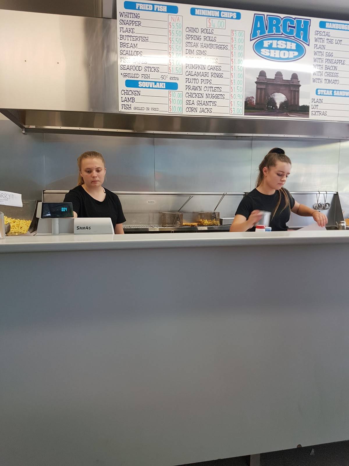 Menu at Arch Fish Shop fast food, Alfredton