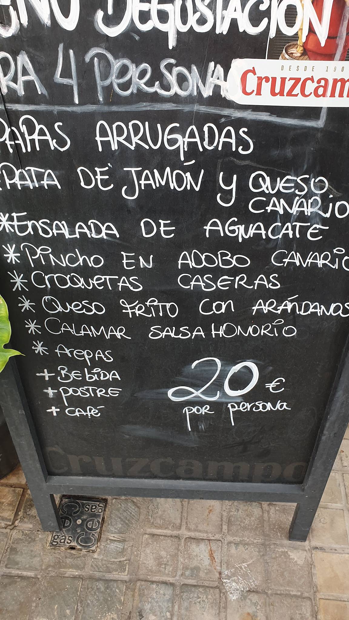 Carta del restaurante Arepera Canaria, Catarroja