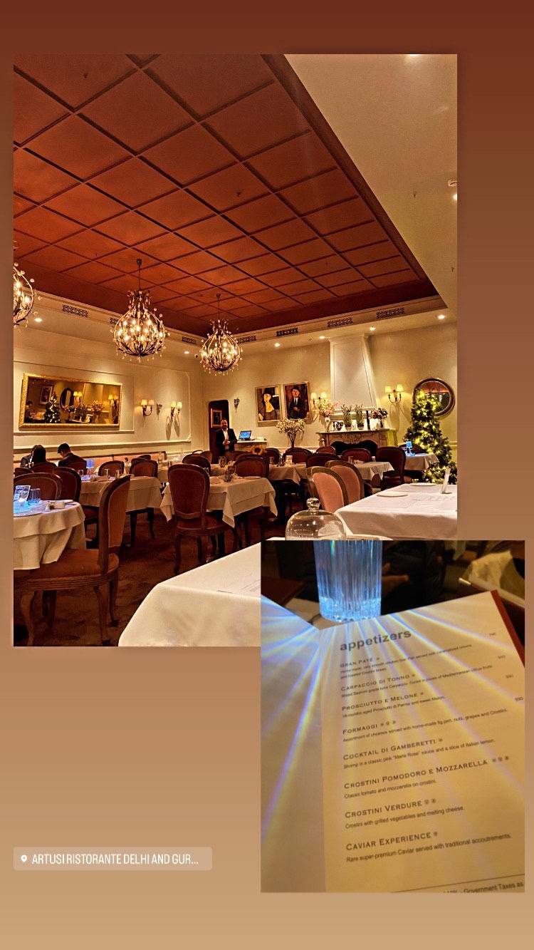 Menu at Artusi Ristorante, Gurugram