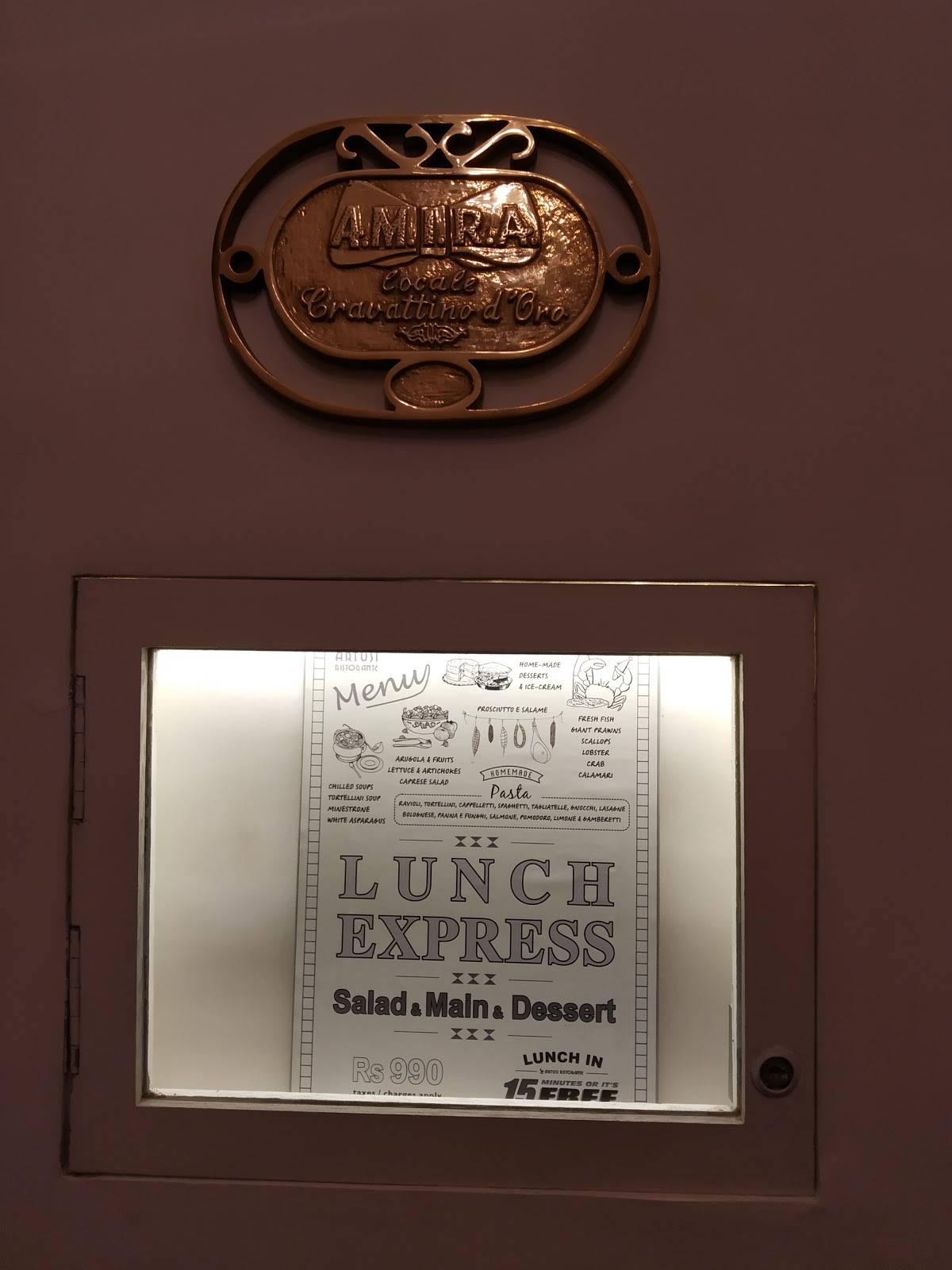 Menu at Artusi Ristorante, Gurugram
