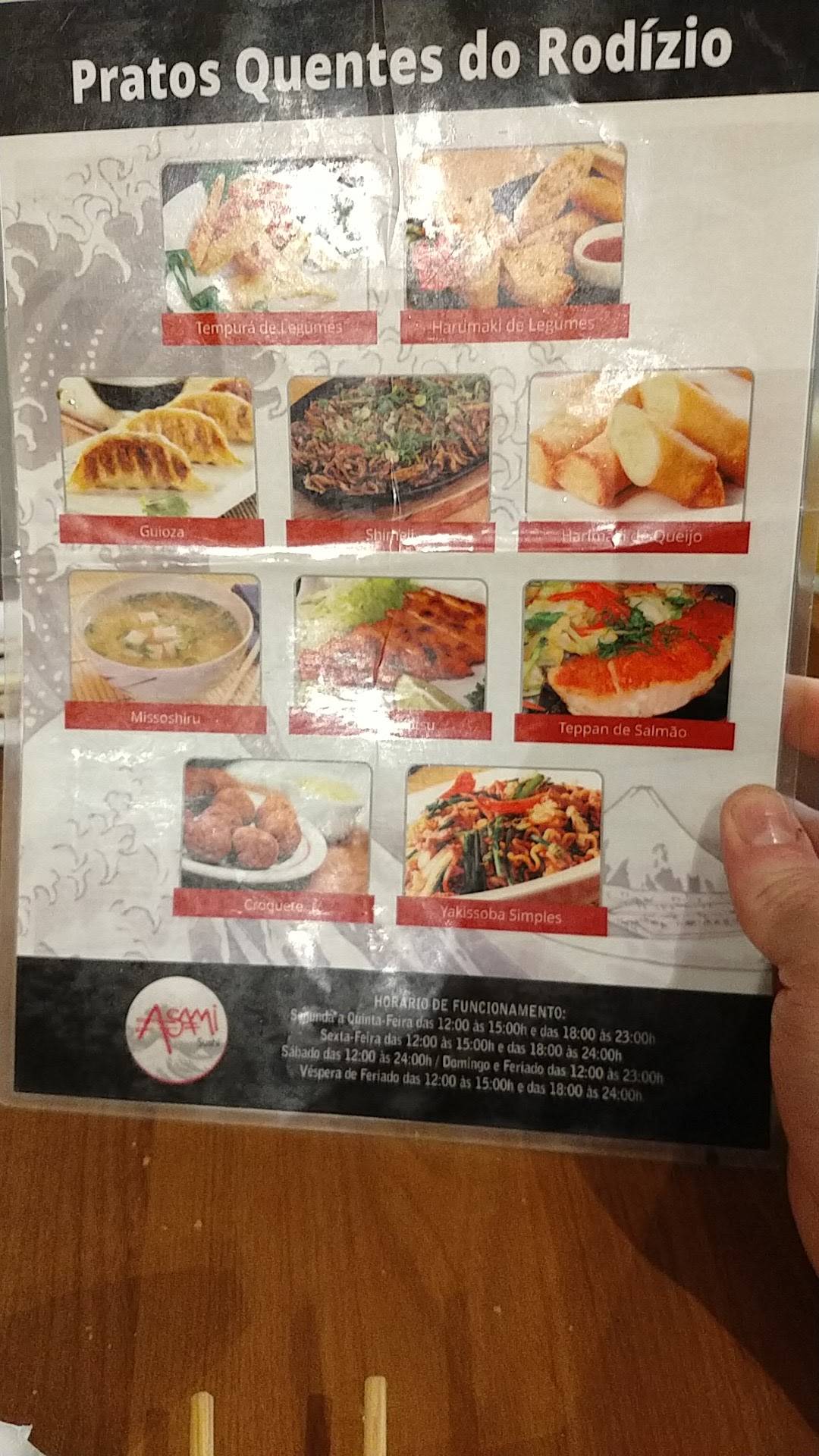 Menu em Asami Sushi restaurante, Santo André, Av. Lino Jardim
