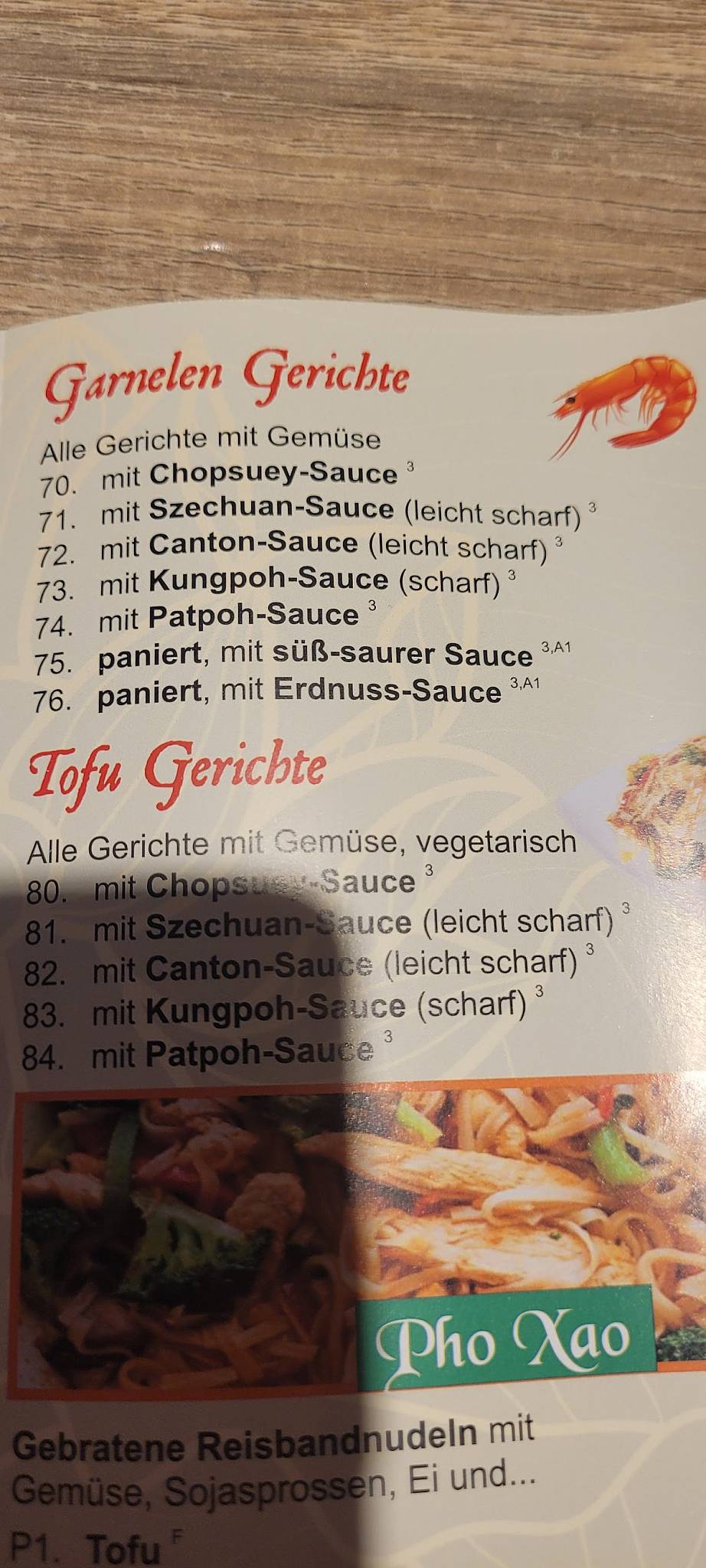 Menu at Asia Bistro Lotus restaurant, Wesel